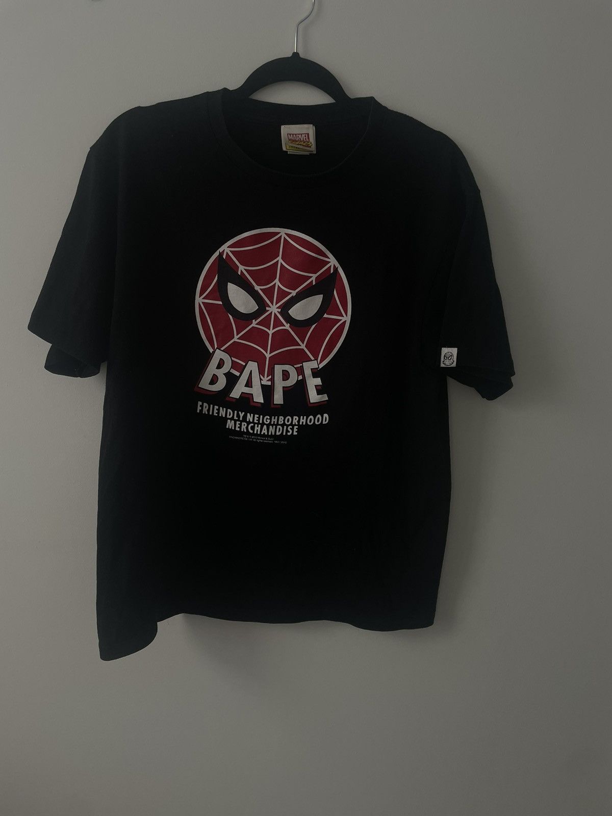 Bape bape x spider-man tee (2012) | Grailed