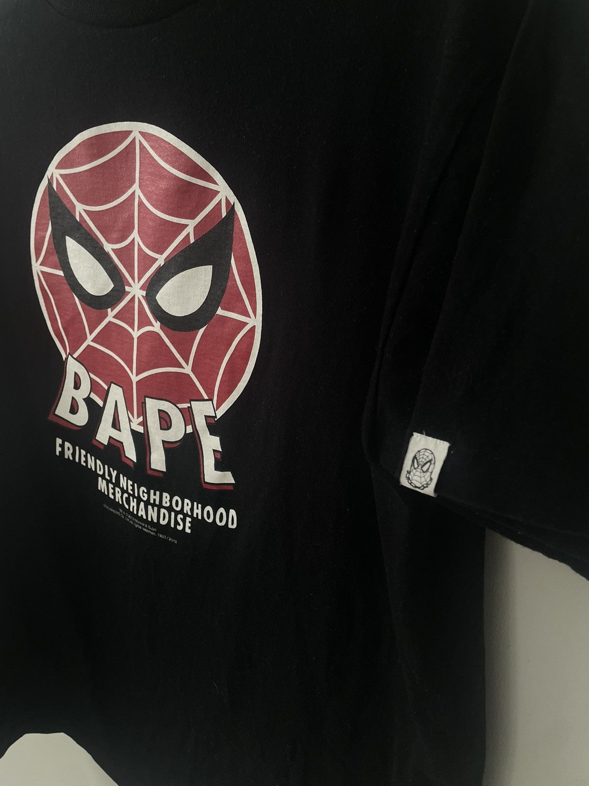 Bape bape x spider-man tee (2012) | Grailed