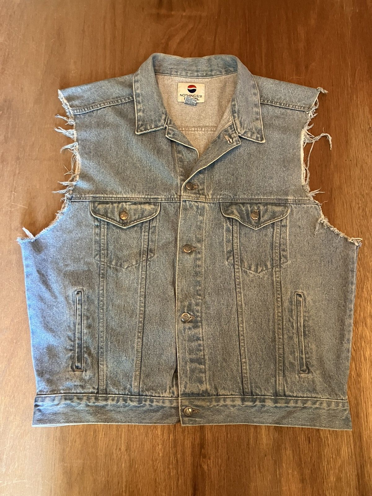 Pepsi × Vintage Vintage Cutoff Denim Vest Pepsi 80s 90s | Grailed
