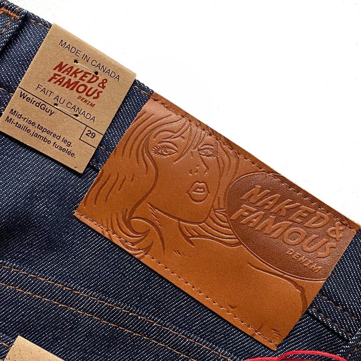 Naked & Famous Naked & Famous Denim Weird Guy Natural Indigo Selvedge ...