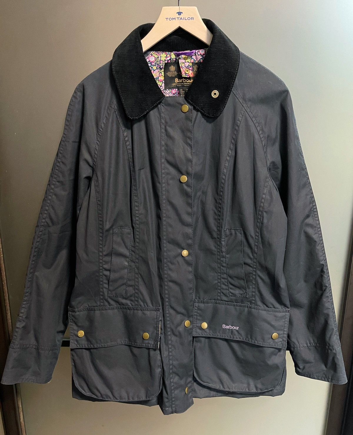 Barbour × Vintage £299 Ladies coat Barbour Border Beadnell waxed women ...