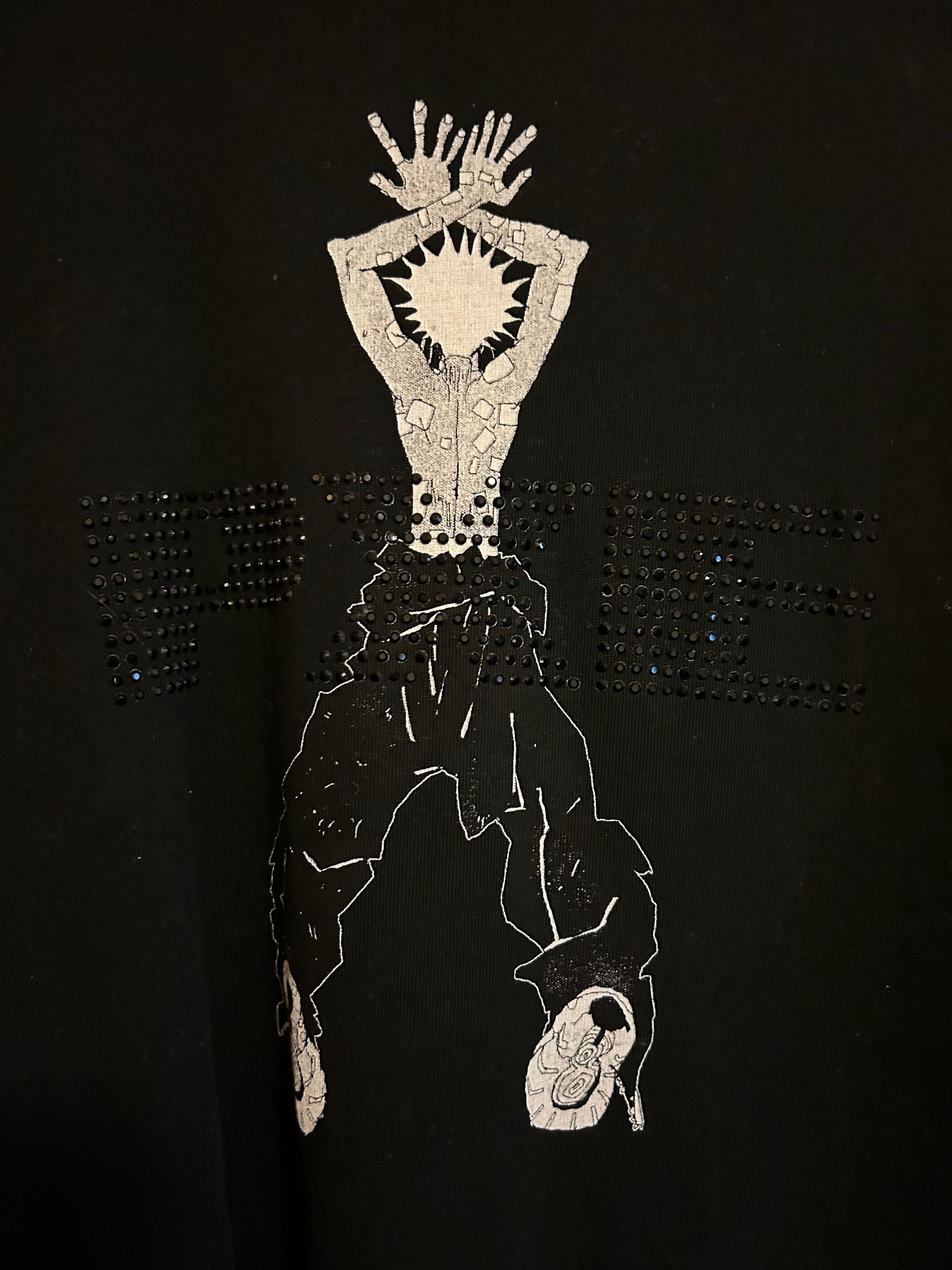 Drain Gang 2021 Ecco2k PXE Rhinestone Concert Merch Tee | Grailed