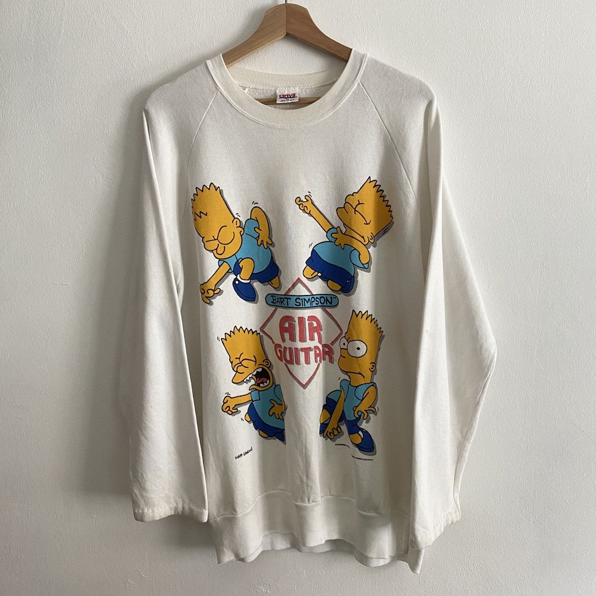 The Simpsons × Vintage Vintage 1990 Bart Simpson Air Guitar Rare ...