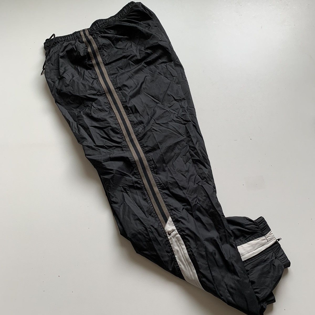 Nike Vintage 90s Nike embroidered swoosh track pants black | Grailed