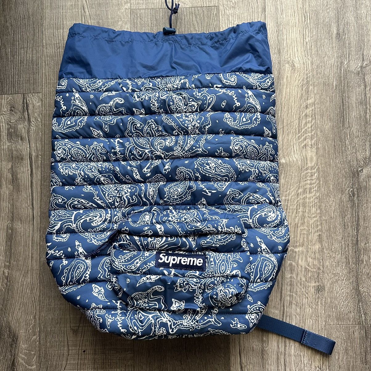 Supreme FW22 Paisley Puffer Backpack | Grailed