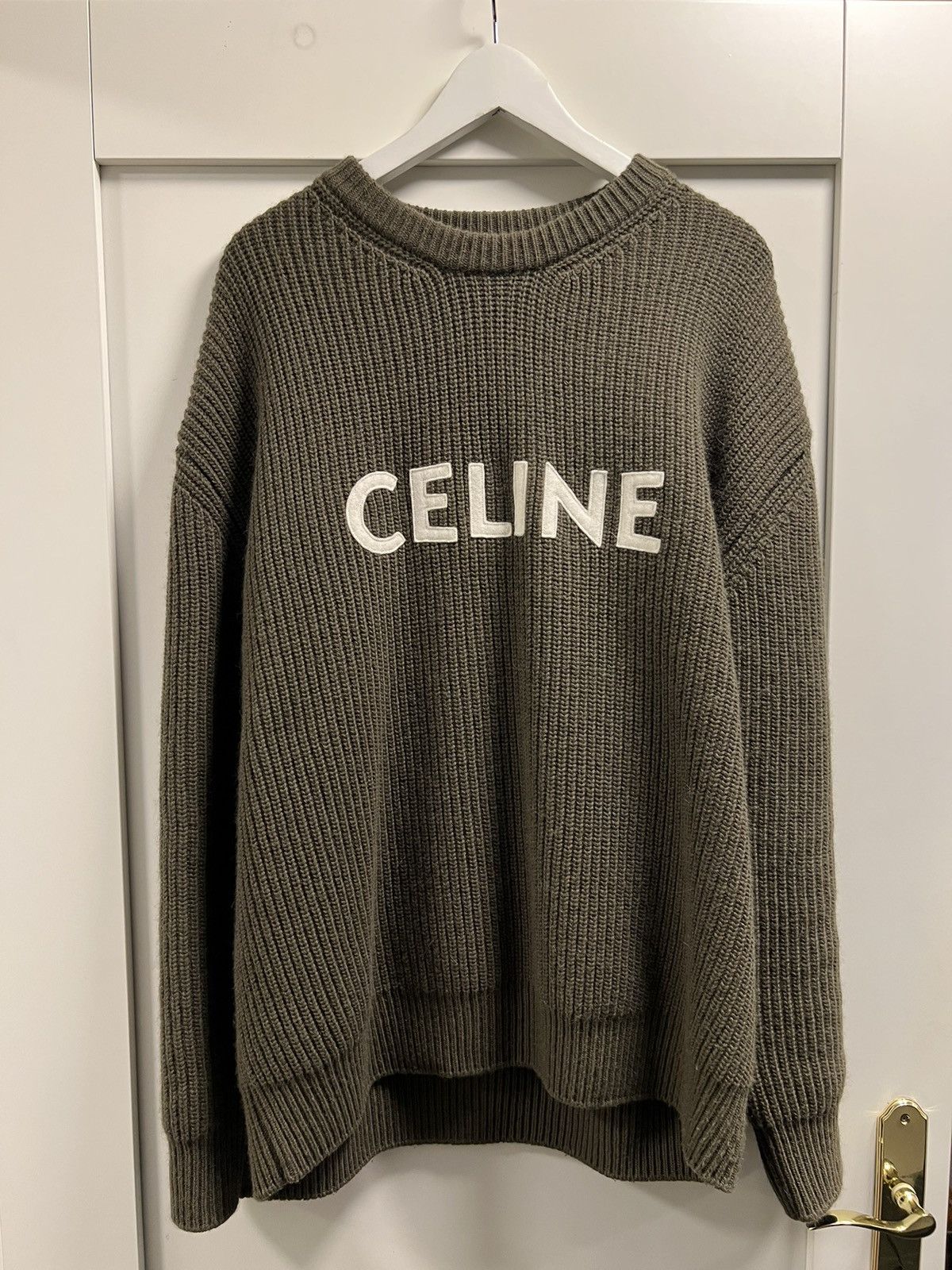Celine *final drop* Teen Knight Poem Knit Sweater sz. S (fits XL) | Grailed