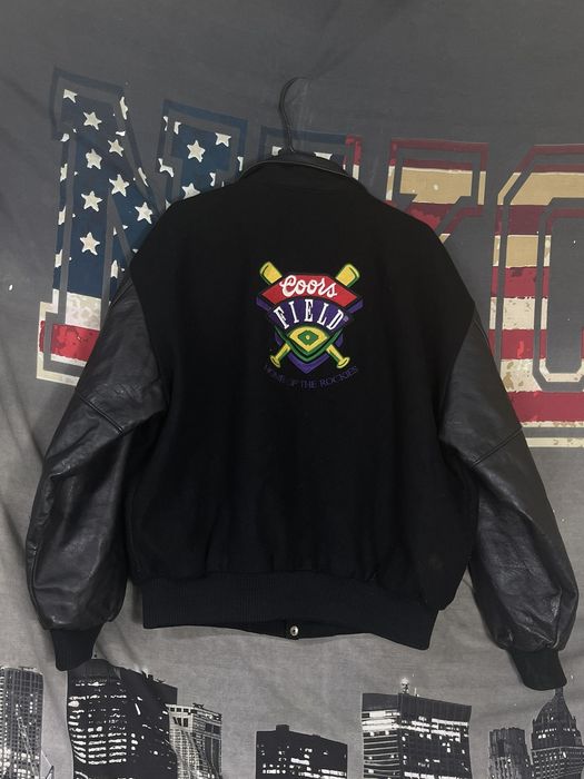 Vintage 90s Colorado Rockies Letterman Coors Field JACKET USA MADE ...