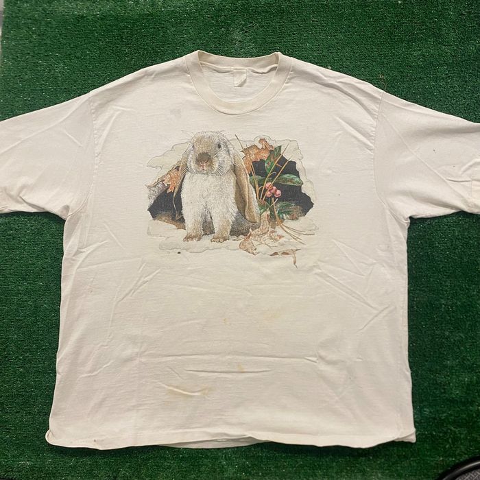 Vintage Vintage 90s Bunny Rabbit Animal Nature Single Stitch T-Shirt ...