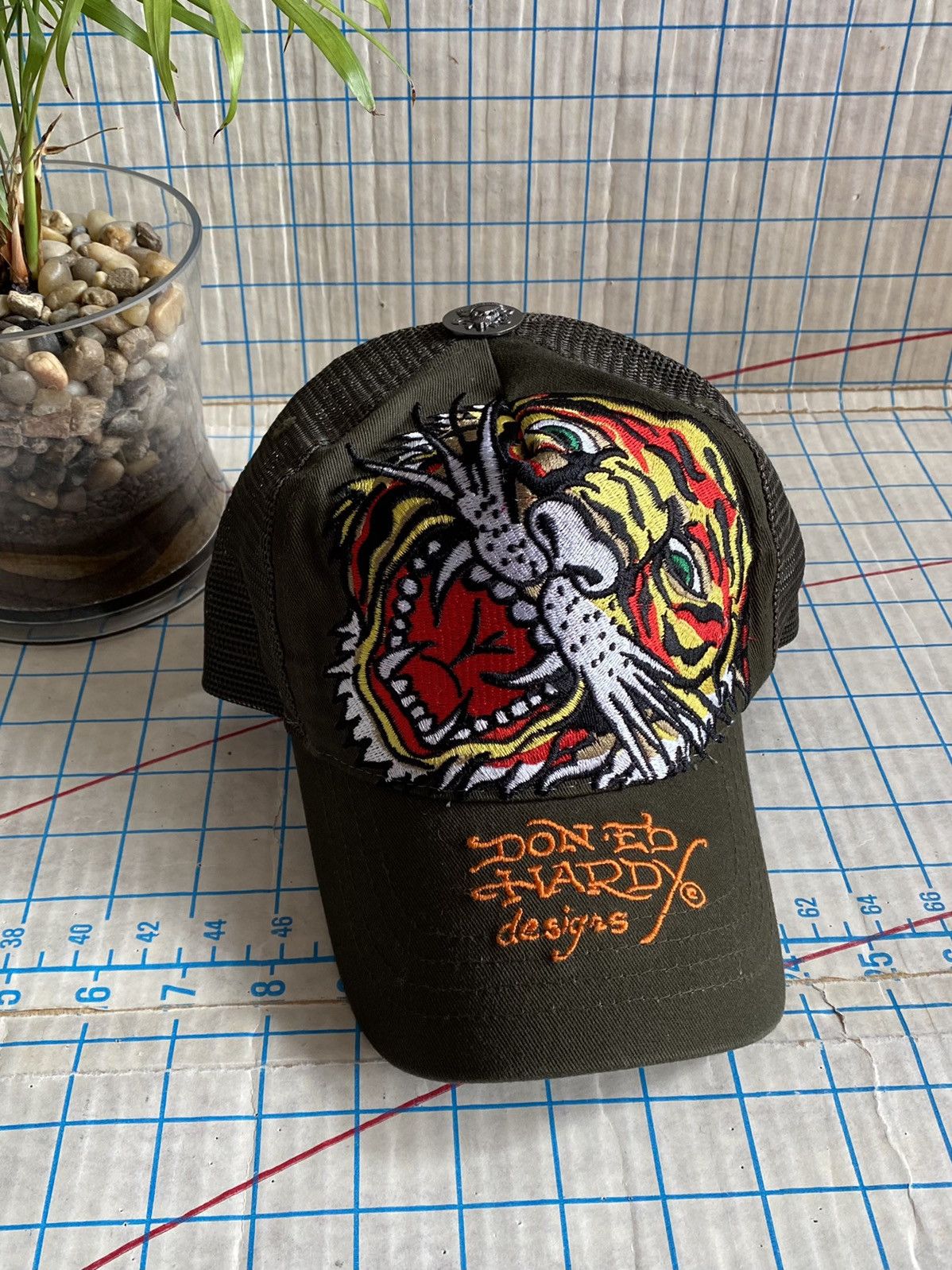 Ed Hardy Ed Hardy Trucker Snap Back Hat OSFA Tiger Tatoo Motif | Grailed