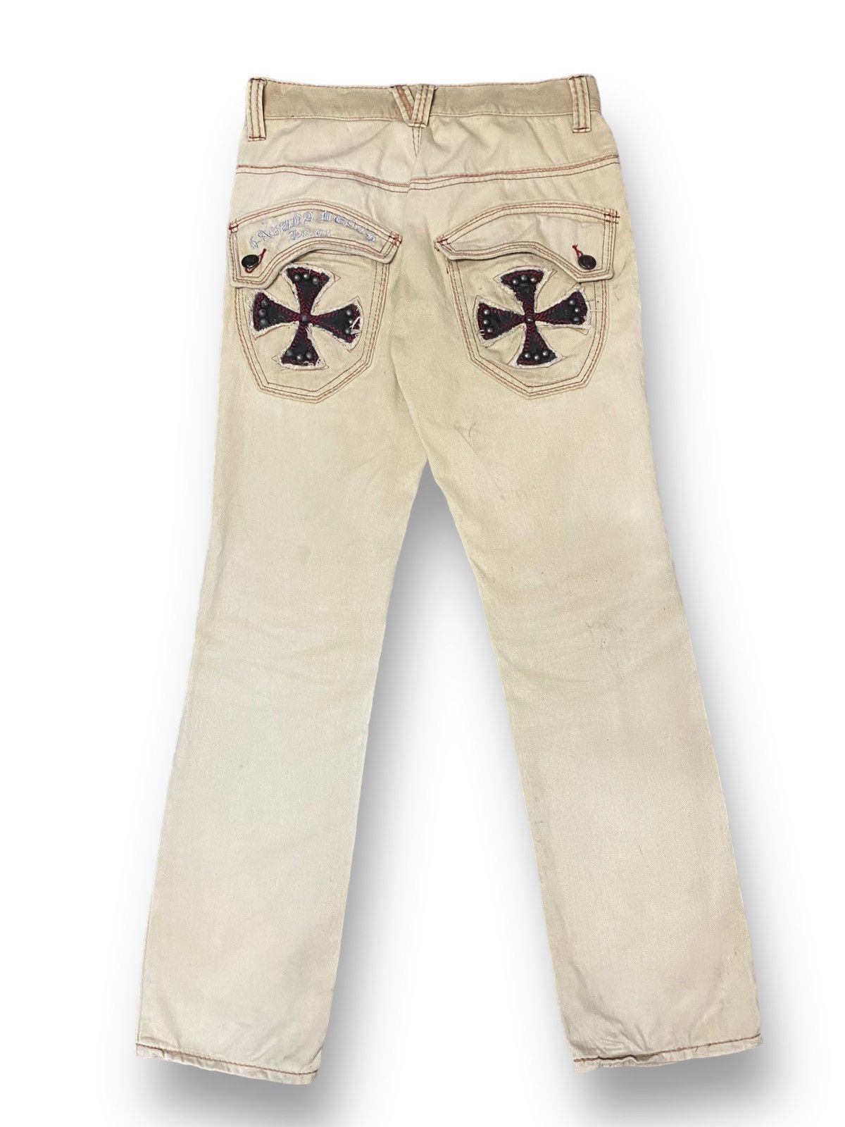 Affliction JAPAN DIABLOS BRAND JEANS CROSS PATCHES STREETWEAR POCKET ...