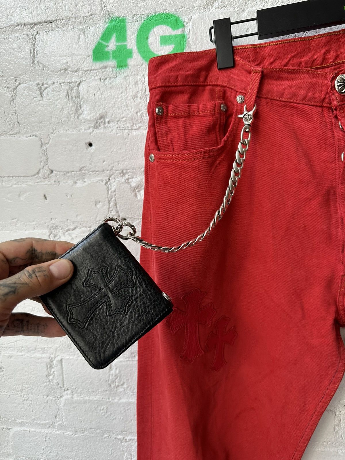 Chrome Hearts Chrome Hearts NEW WALLET & CHAIN !! Cross Wallet ! | Grailed