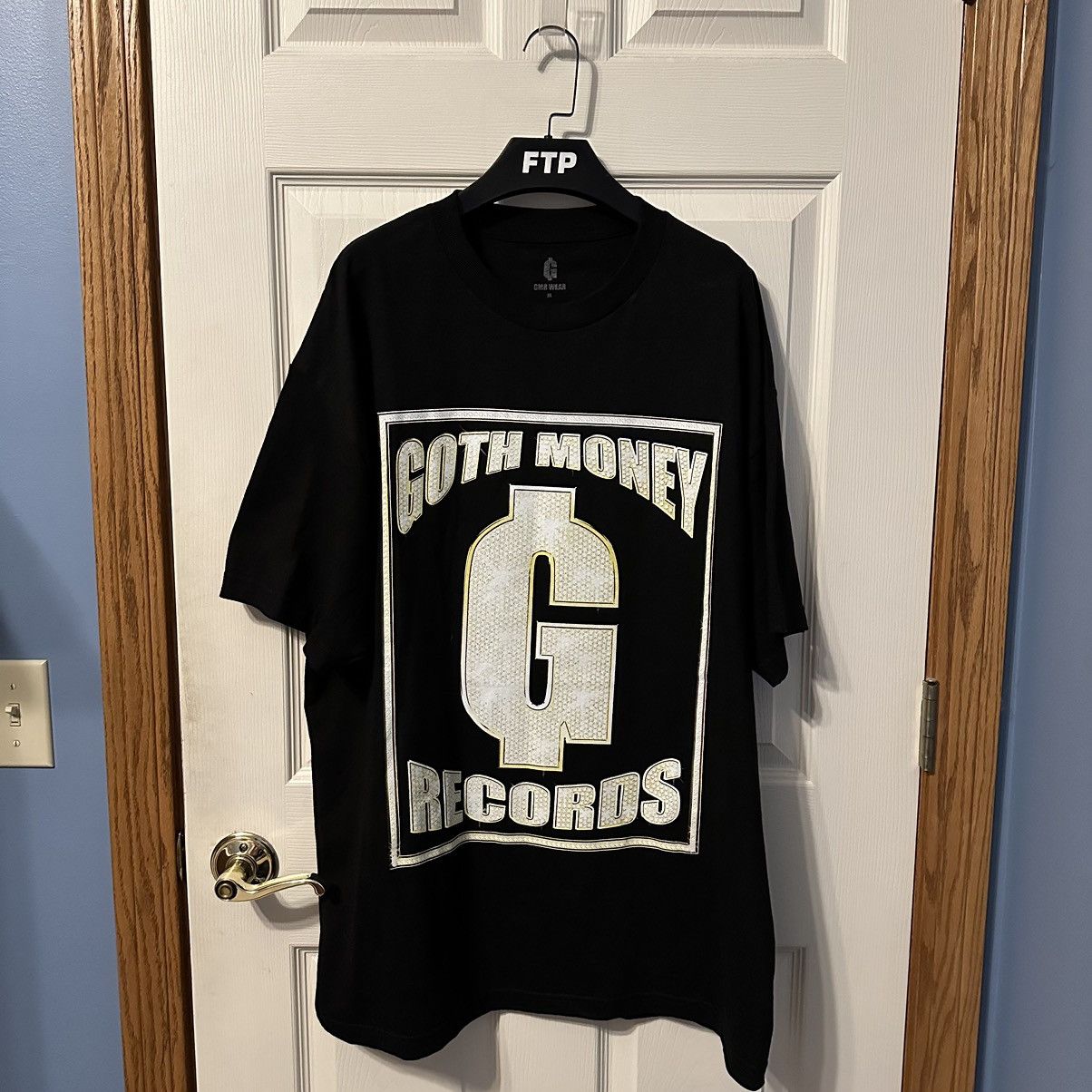 Goth Money Goth Money Records Gold Bling Logo Tee Black | Grailed