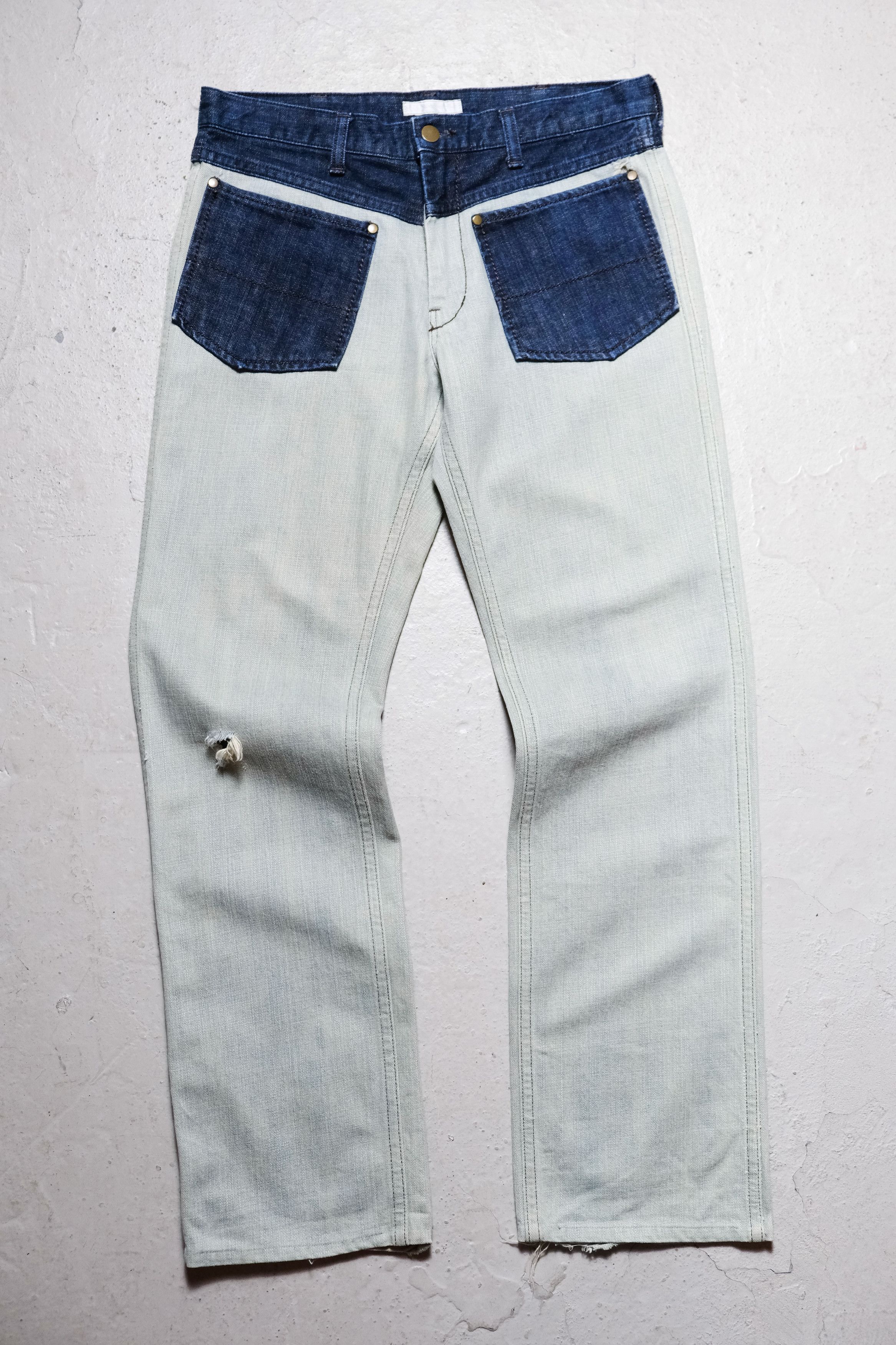 Number (N)ine Number (N)ine 02A/W “Nowhere Man” Patch Jeans | Grailed