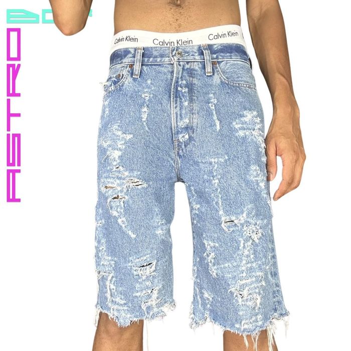 Custom ASTROBOI* CUSTOMIZED A&F DISTRESSED JORTS | Grailed