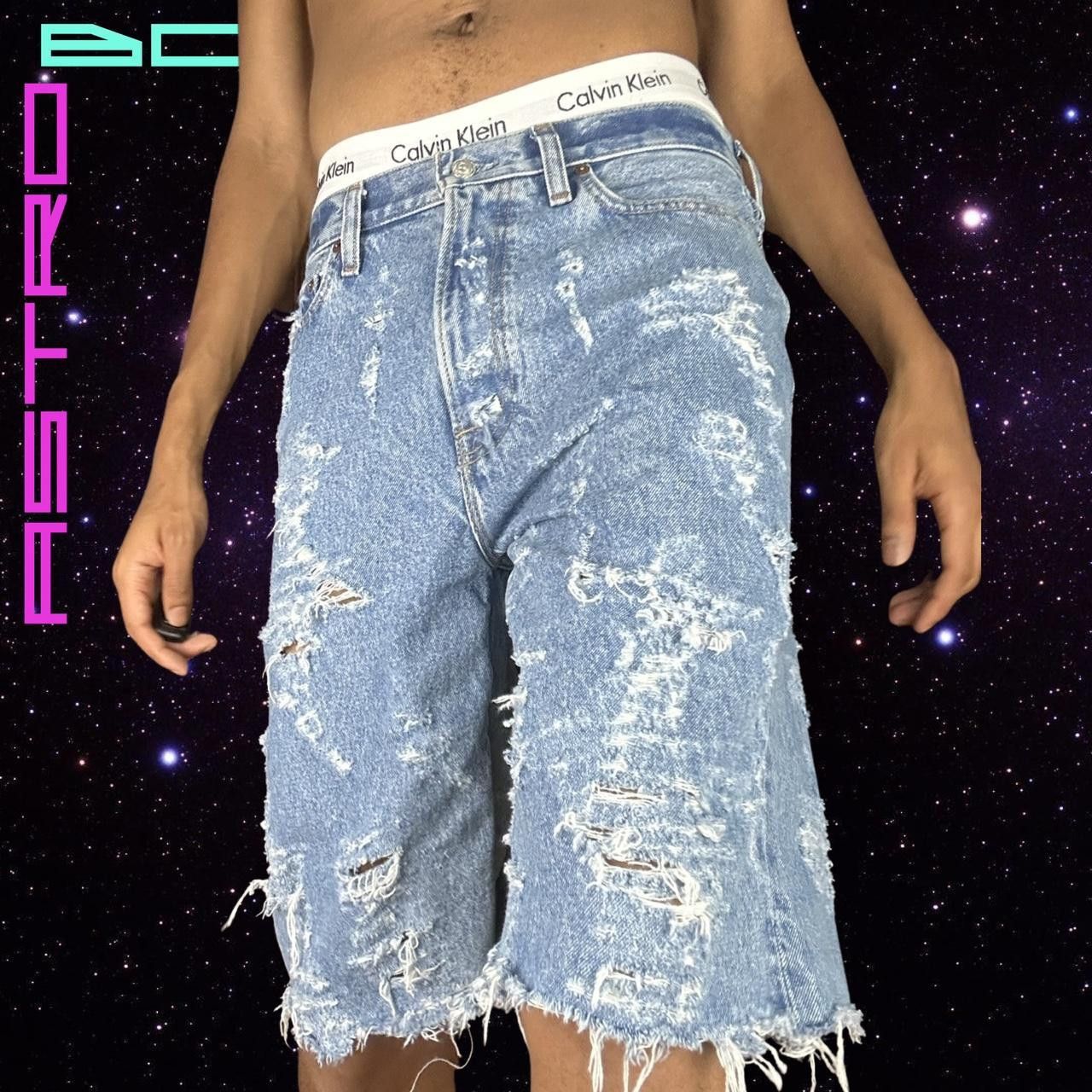 Custom ASTROBOI* CUSTOMIZED A&F DISTRESSED JORTS | Grailed