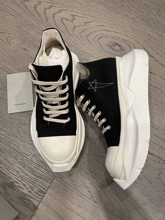 Rick Owens 44 NEW WITH TOTE RICK OWENS BLACK LOW ABSTRACT RAMONES | Grailed