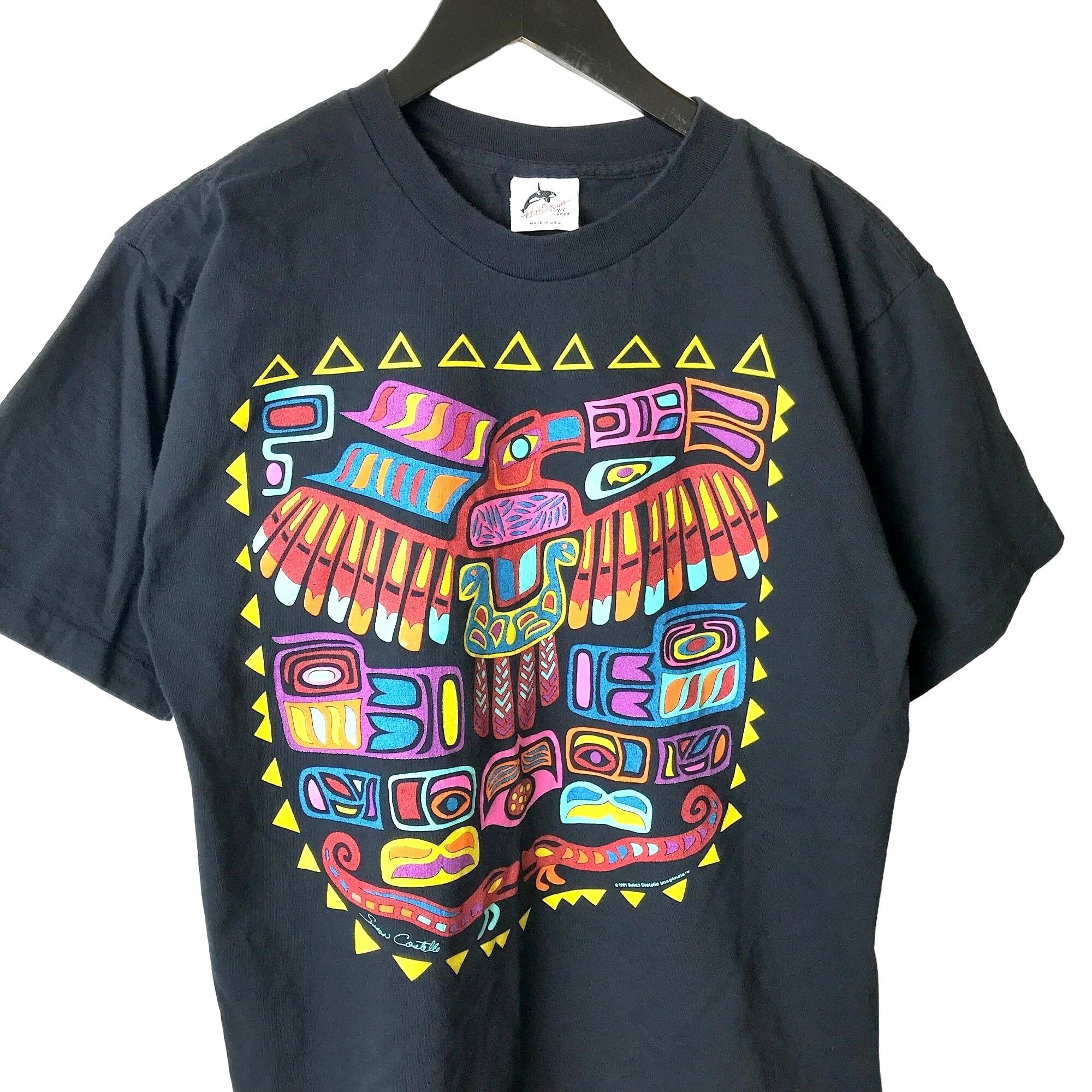 Vintage 1991 Vintage Susan Costello Imagimals Art T Shirt 90s Black ...