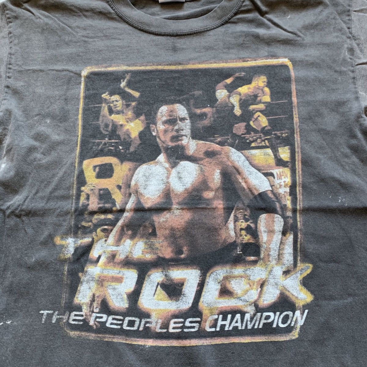 Vintage Vintage 90s The Rock WWF Wrestling Graphic T Shirt Large | Grailed