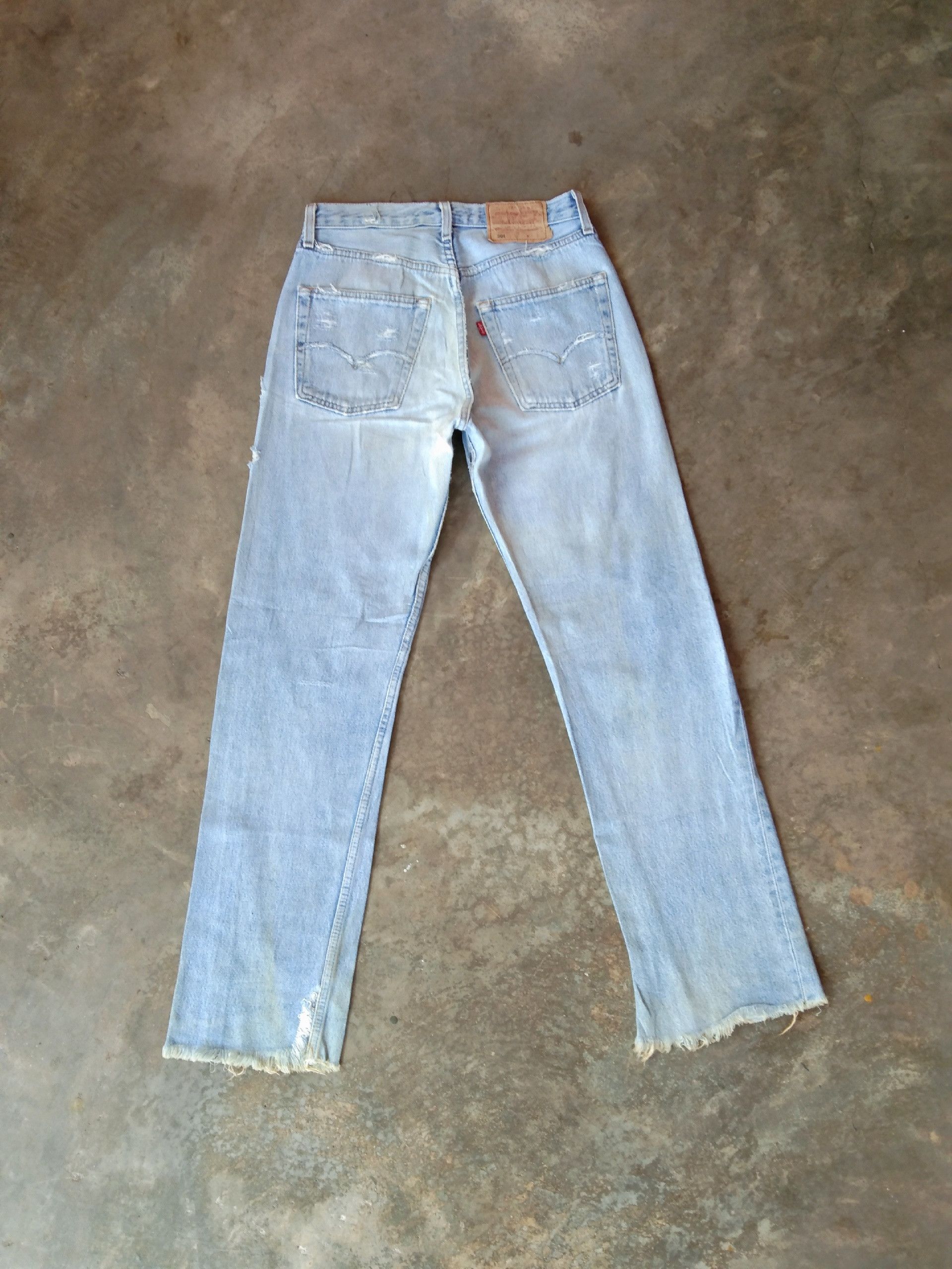 Vintage 90s Vintage Levis 501 Cropped Distressed Jeans 28x30 | Grailed