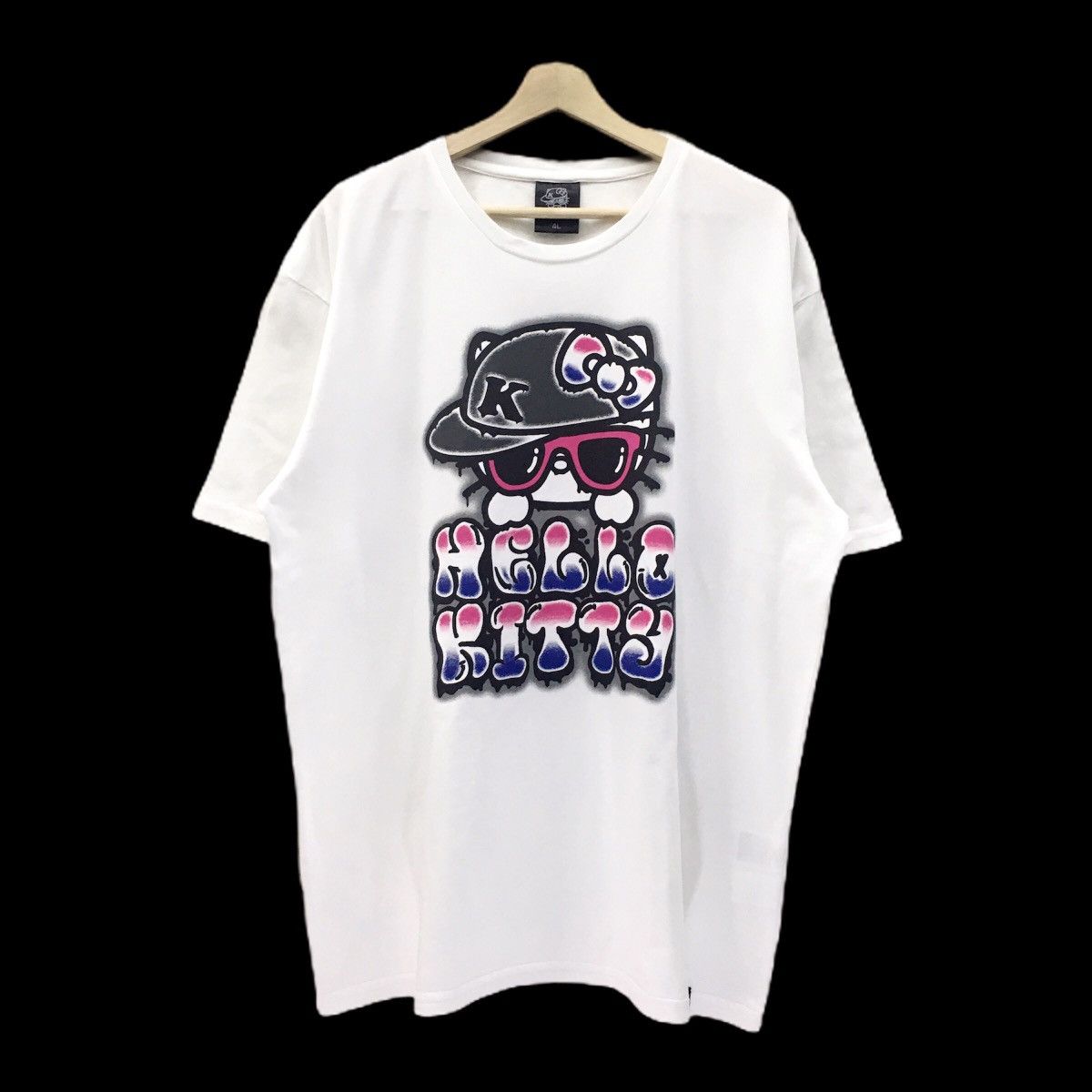 Rare Rare Hello Kitty Hip Hop Print Design Tee | Grailed