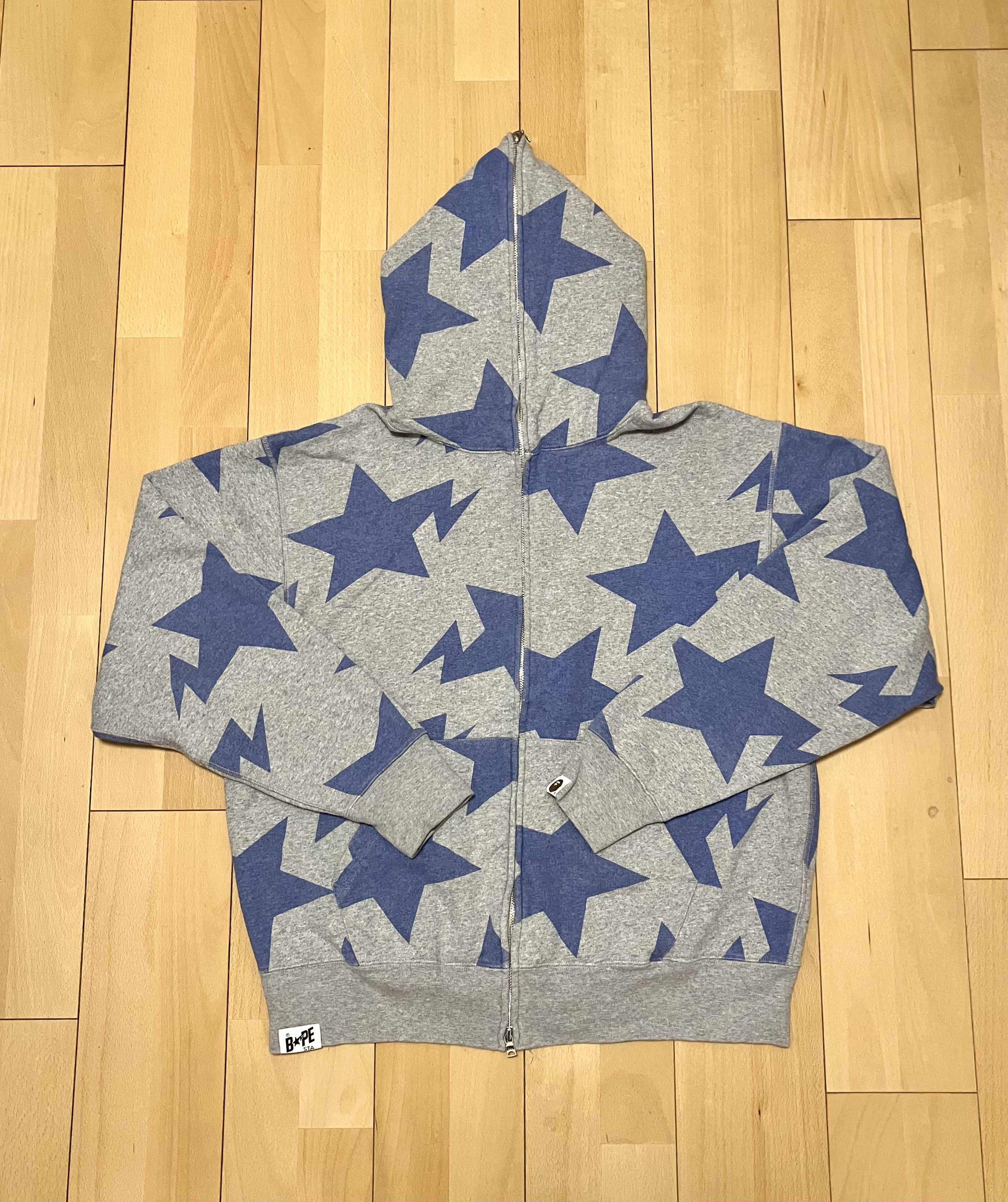 Bape Sta Pattern Full Zip Hoodie | Grailed