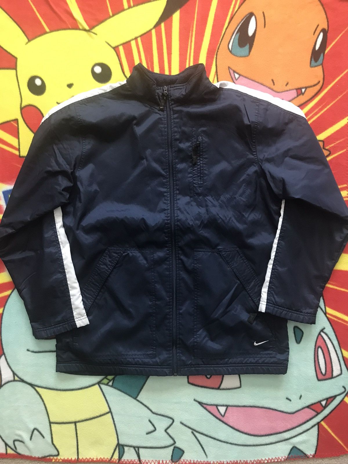 Nike Vintage 2000’s Nike Swoosh Navy Blue Puffer Jacket | Grailed