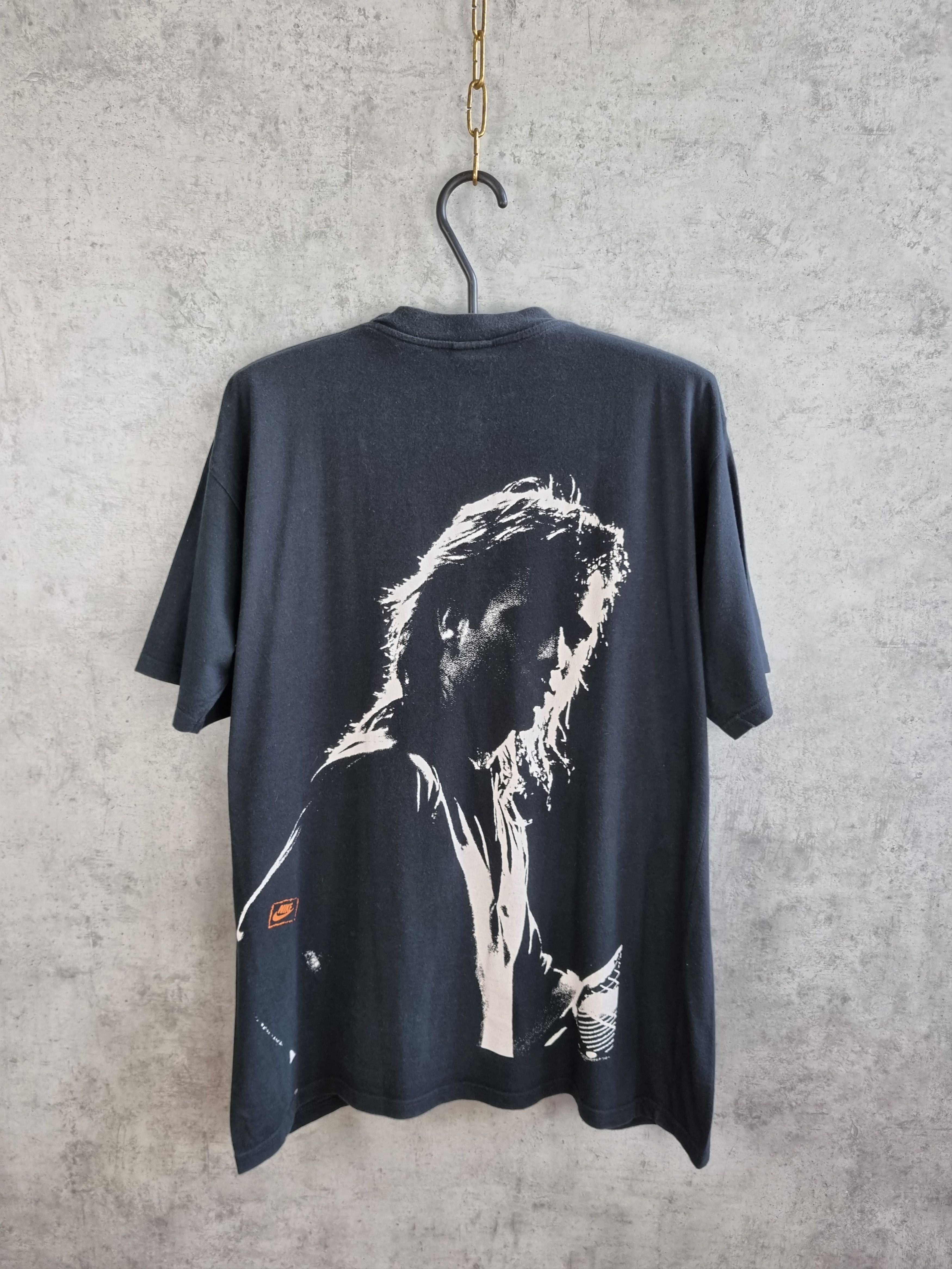 Andre Agassi × Nike × Vintage Rare 90s NIKE Andre Agassi Portrait Gray ...