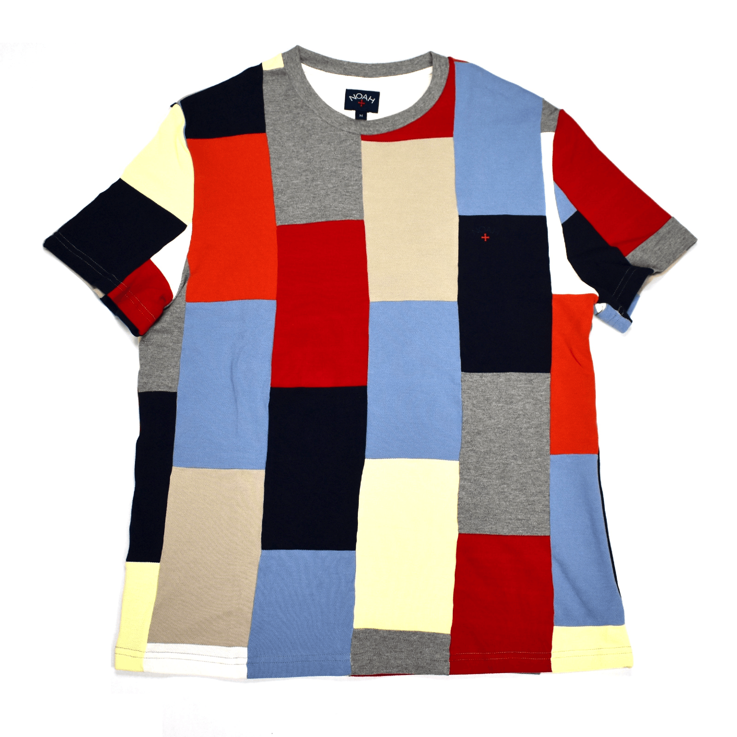 Noah Patchwork Pique Logo Crewneck T-Shirt DS | Grailed