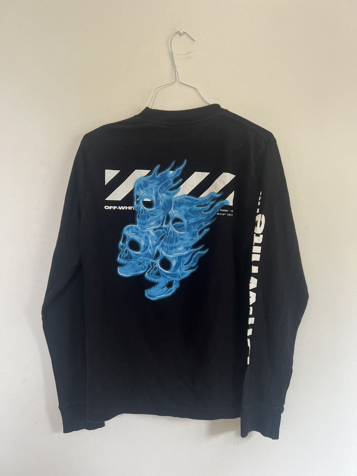 Off-White Off white skull Logo Long sleeve TEE | Grailed