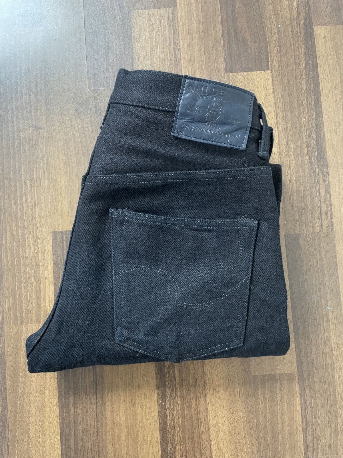 Oni Oni 679AIZ Aizumi x Black 20oz Selvedge Denim - Strong Taper | Grailed