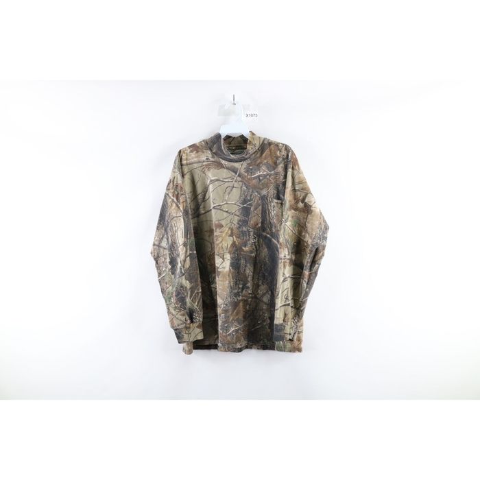 Vintage Vintage Cabelas Faded Realtree Camouflage Mock Neck T-Shirt ...