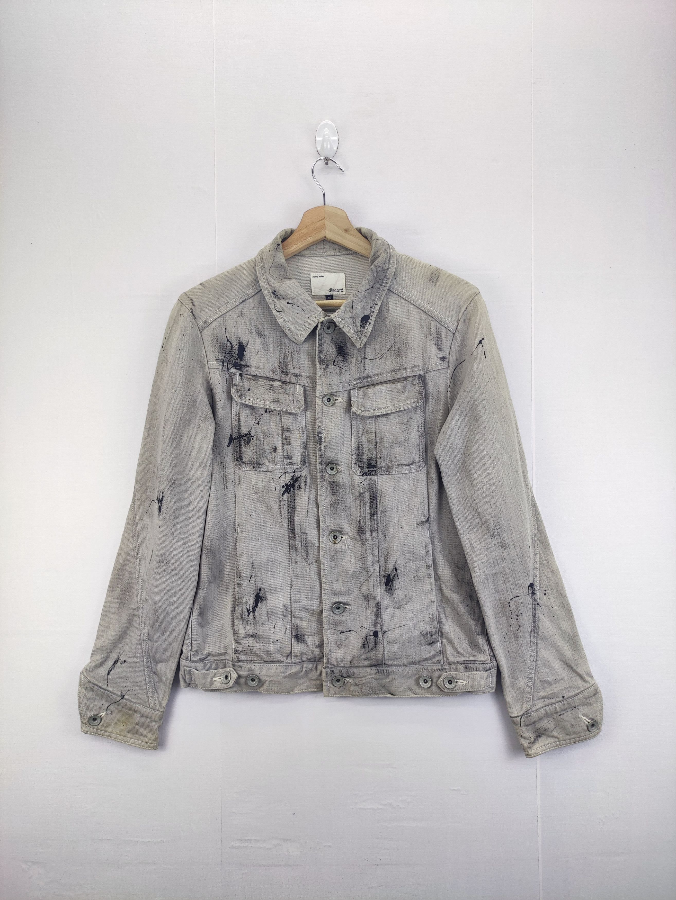 Denime Vintage Denim Jacket Paint Splash | Grailed