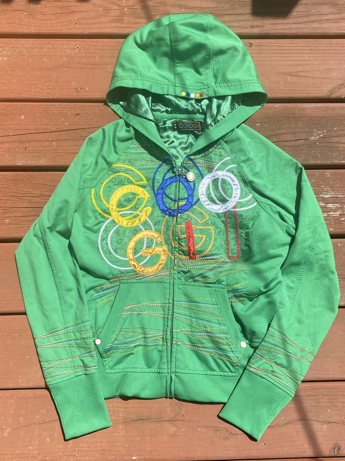Coogi × Streetwear × Vintage Green coogi zip up hoodie | Grailed
