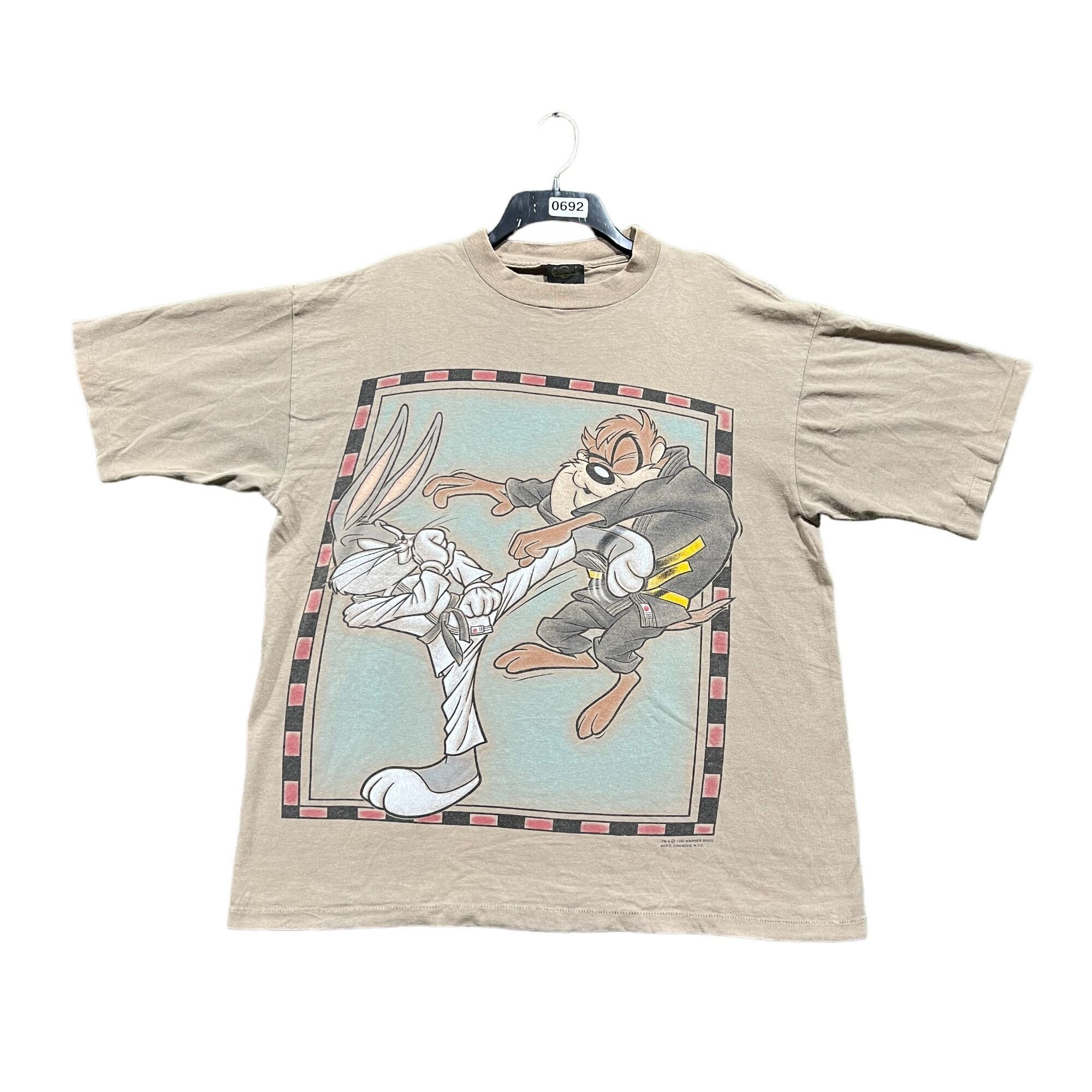 Changes Vintage 1995 bugs bunny x taz karate T-Shirt size XL | Grailed