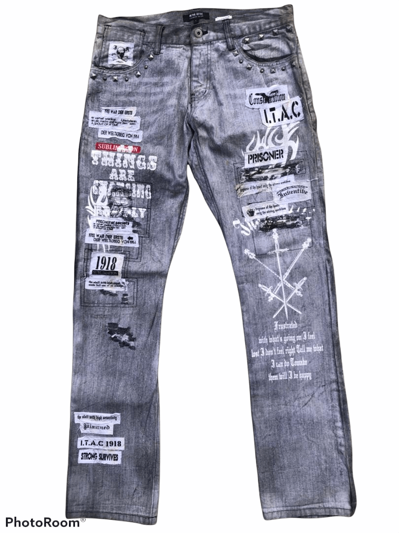 Skulls In The Attic PatchWork "PUNK" jeans | Grailed