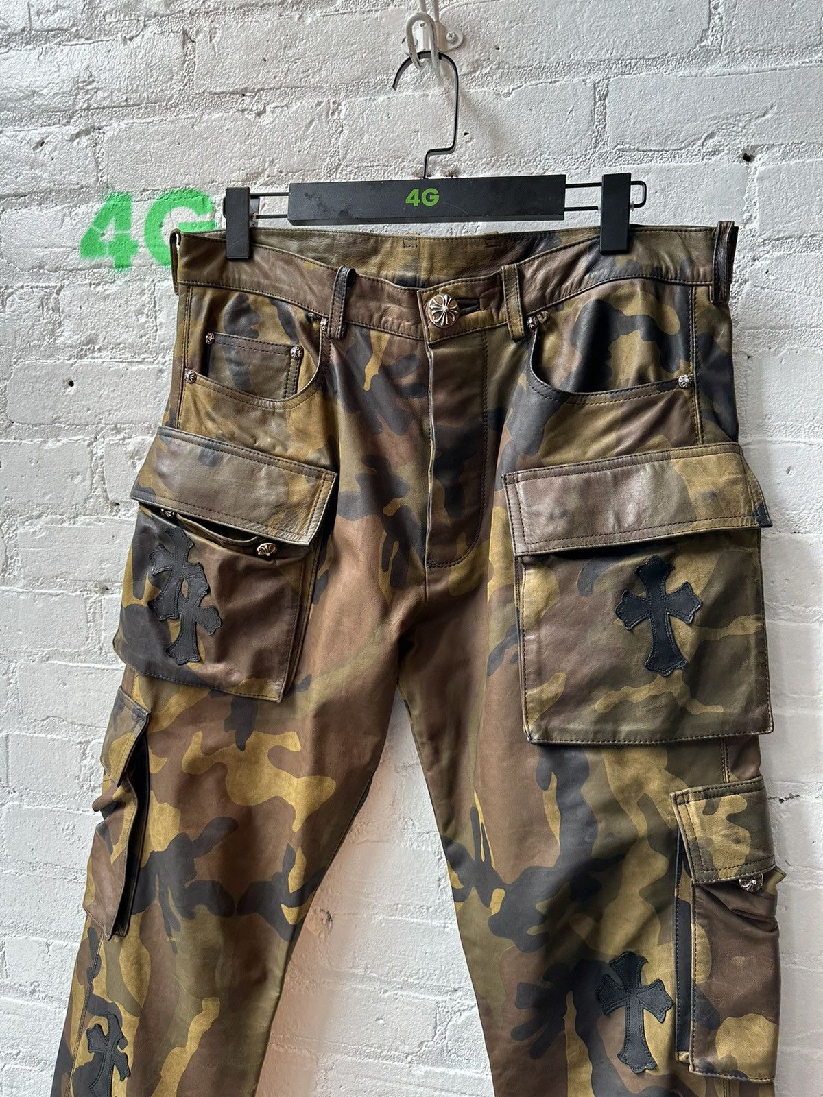 Chrome Hearts Chrome Hearts KRISTIAN STARK Personal LEATHER CROSS JEANS ...