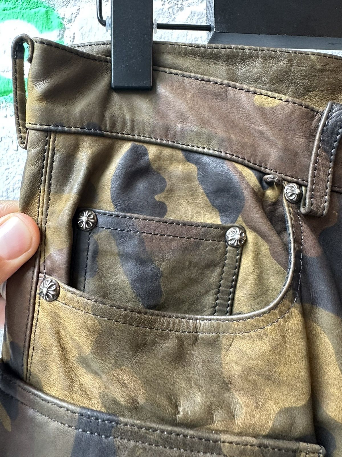 Chrome Hearts Chrome Hearts KRISTIAN STARK Personal LEATHER CROSS JEANS ...