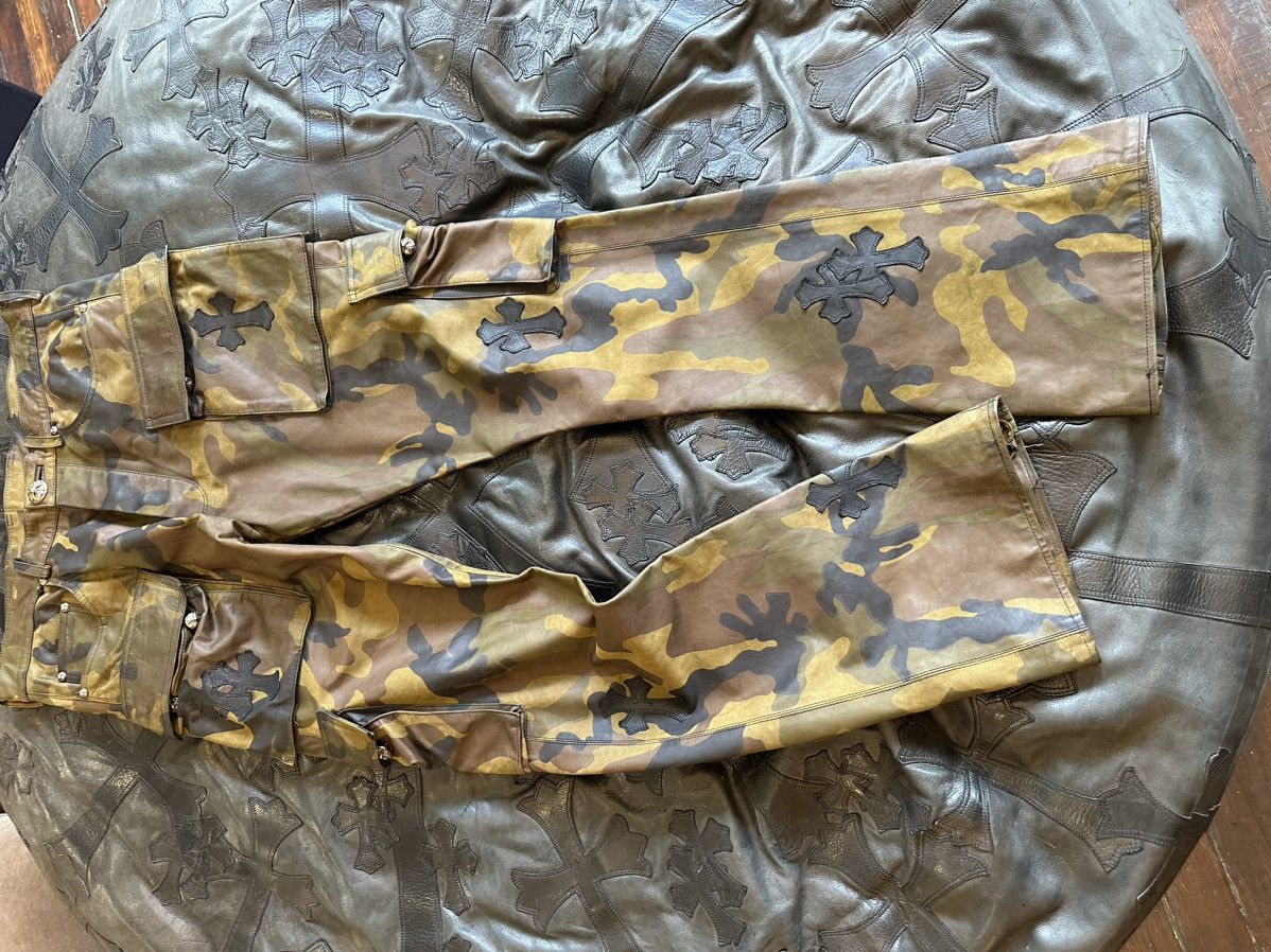 Chrome Hearts Chrome Hearts KRISTIAN STARK Personal LEATHER CROSS JEANS ...