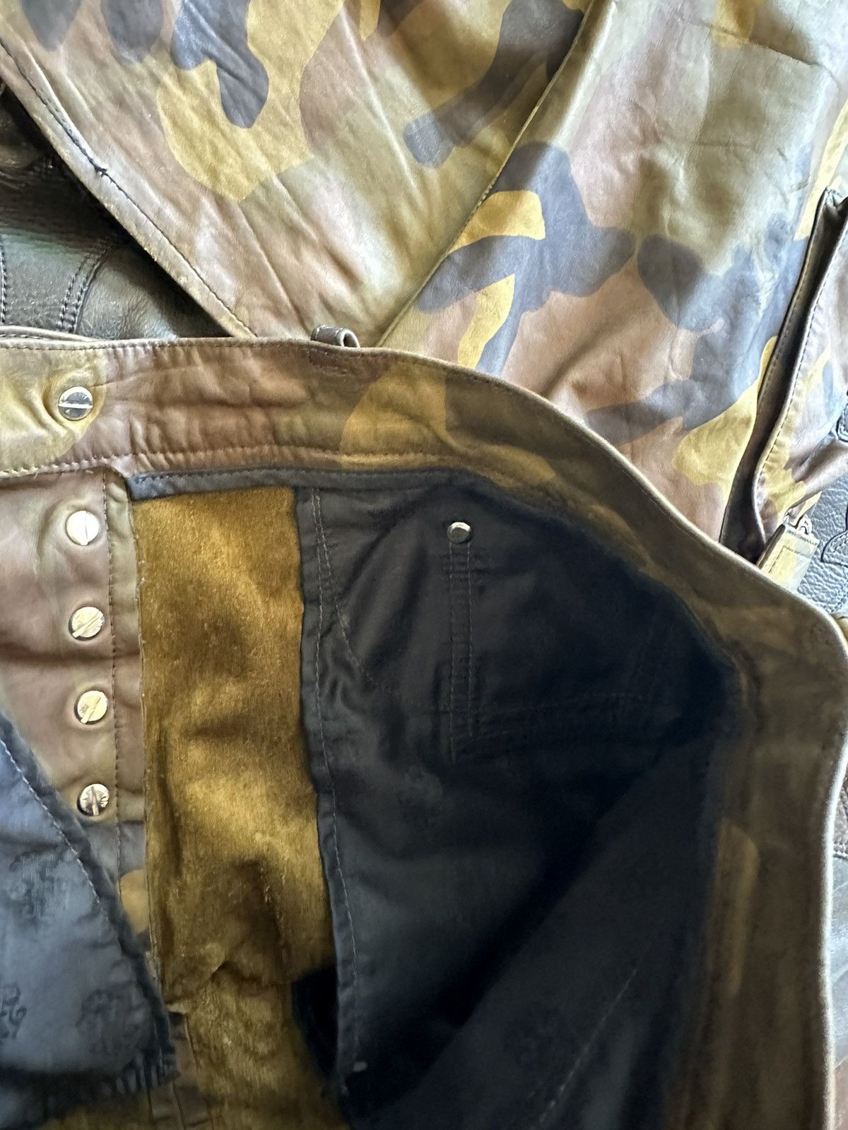 Chrome Hearts Chrome Hearts KRISTIAN STARK Personal LEATHER CROSS JEANS ...