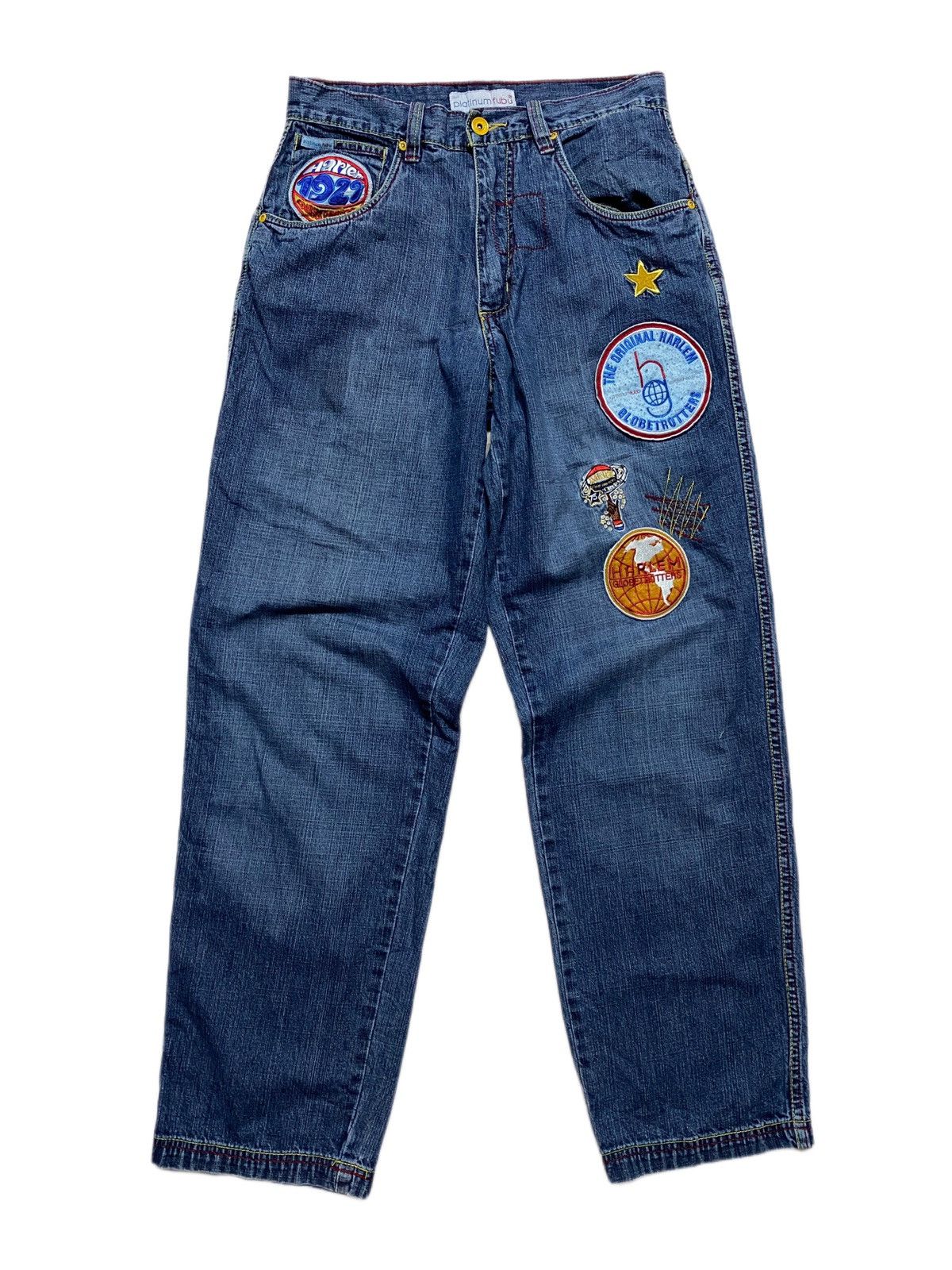 Fubu 💥BAGGY PLATINUM FUBU PATCHER HARLEM JEANS NICE DESIGN | Grailed