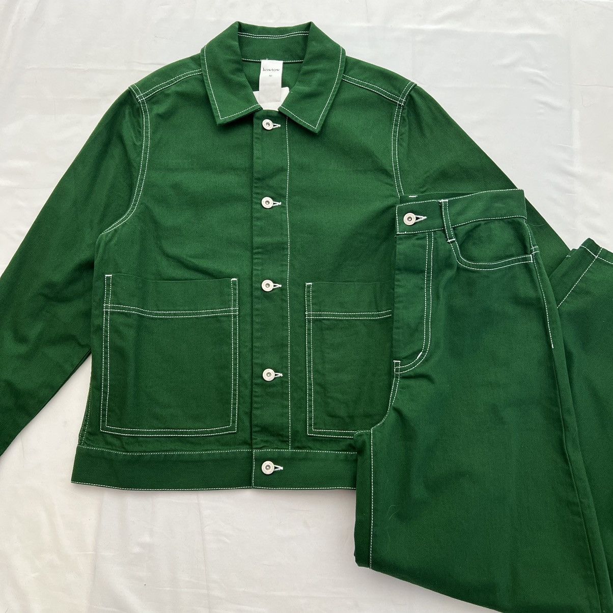 Kowtow Kowtow Green work pant/jacket set | Grailed