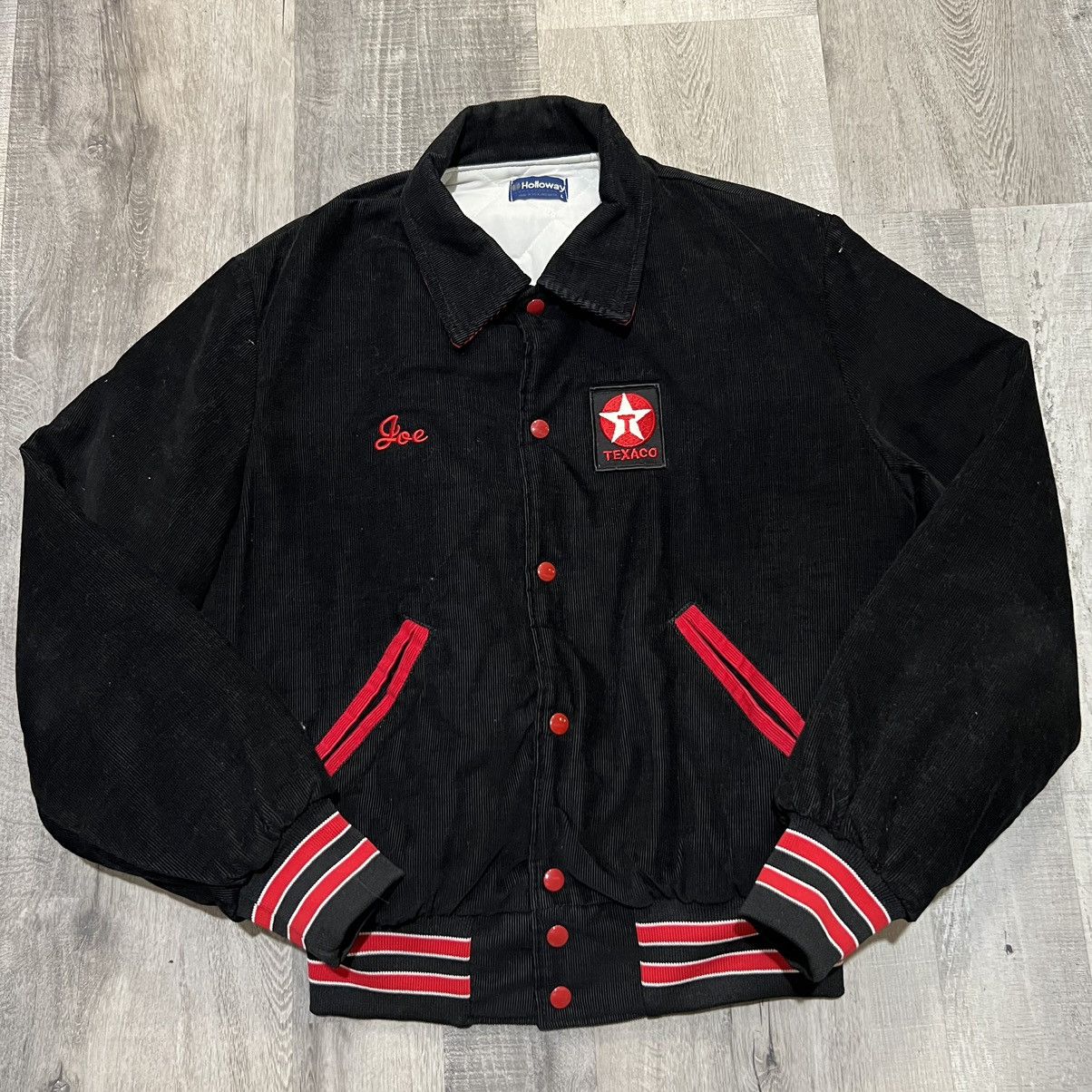 Holloway × Vintage VTG Texaco Halvoline Black Corduroy 1980s Racing ...