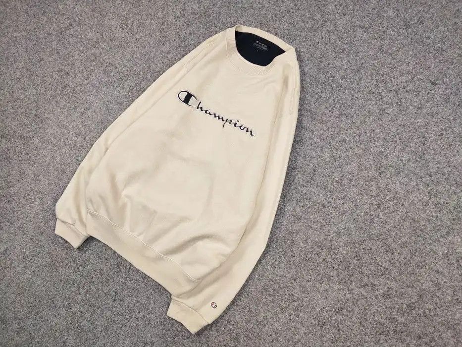 Champion × Streetwear × Vintage Vintage 90's Champion usa Logo Beige ...