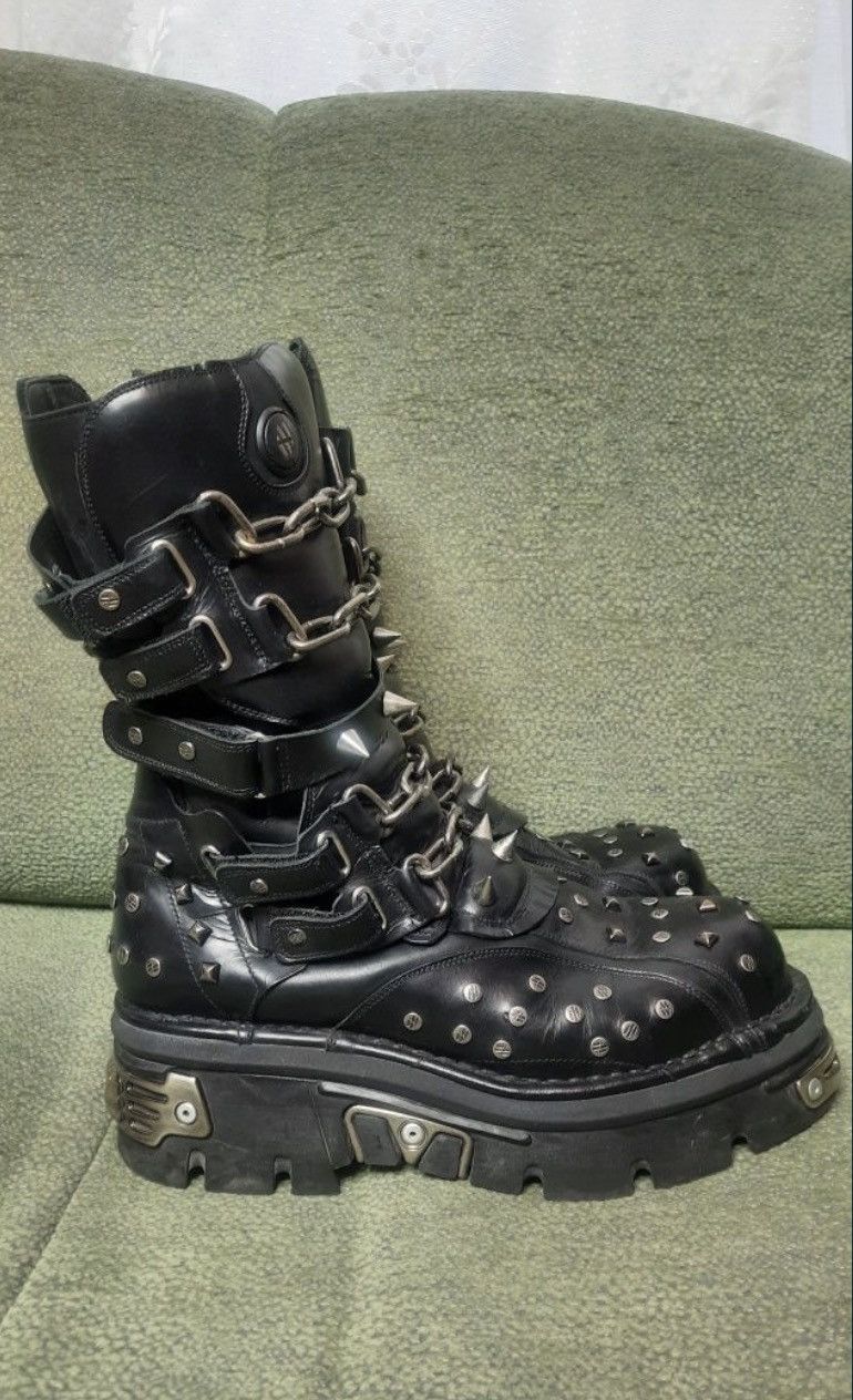 Vintage Vintage New Rock Leather boots | Grailed