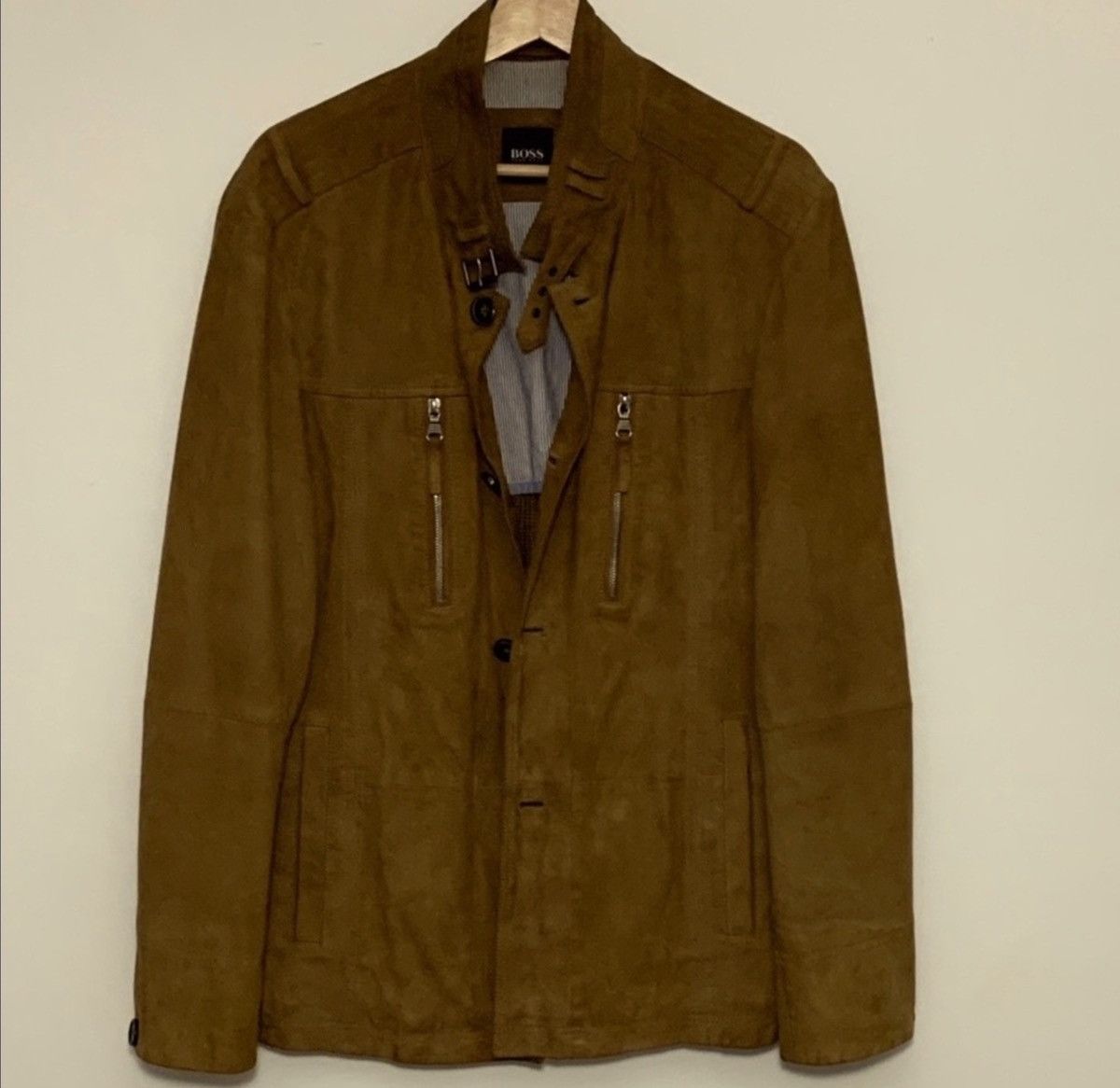 Hugo Boss Hugo boss suede leather jacket | Grailed