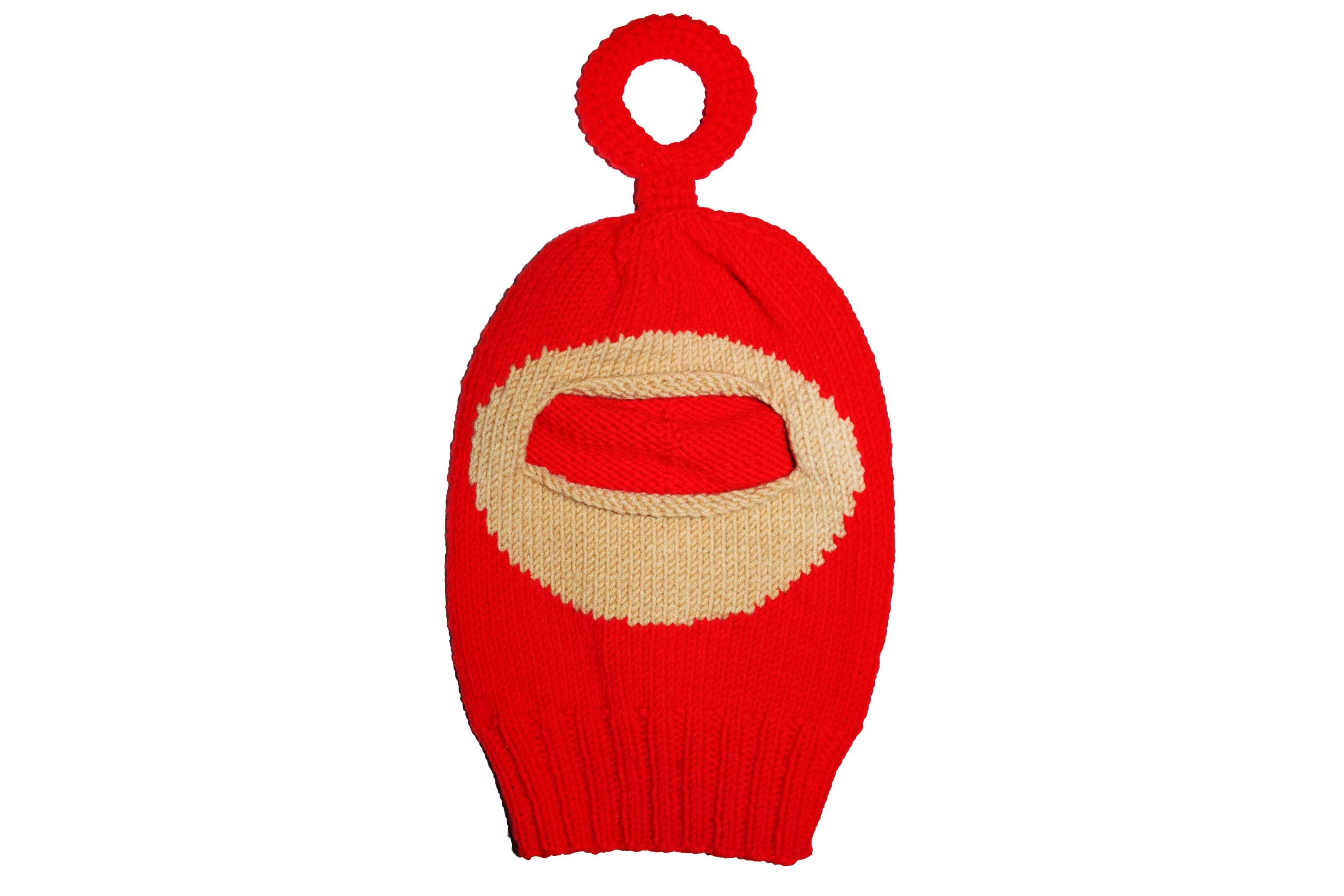 Handknit Hand-knitted Balaclava Mask Teletubbies "Po" | Grailed