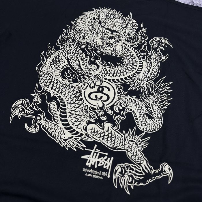 Stussy Rare Stussy DRAGON TEE - BLACK 'M' | Grailed