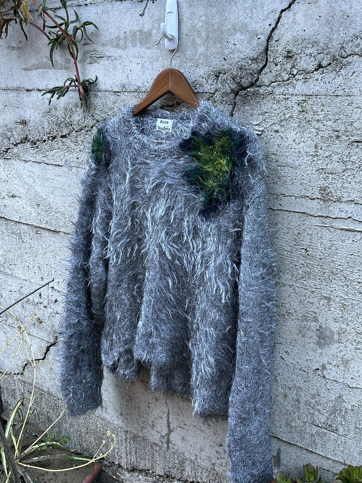 Acne Studios RARE GRAIL Acne Studios shine raw mohair pattern knit ...