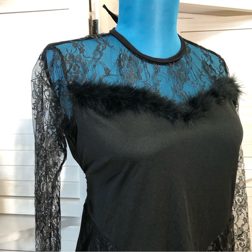Vintage Vtge Y2K gothic witch costume sheer black lace cosplay M | Grailed