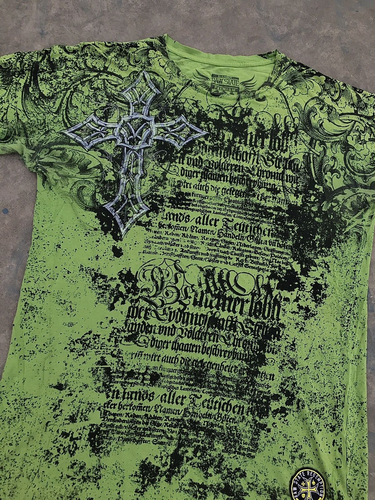 Affliction × Raw State × Tapout RAW STATE PREMIUM T-SHIRT Y2K | Grailed